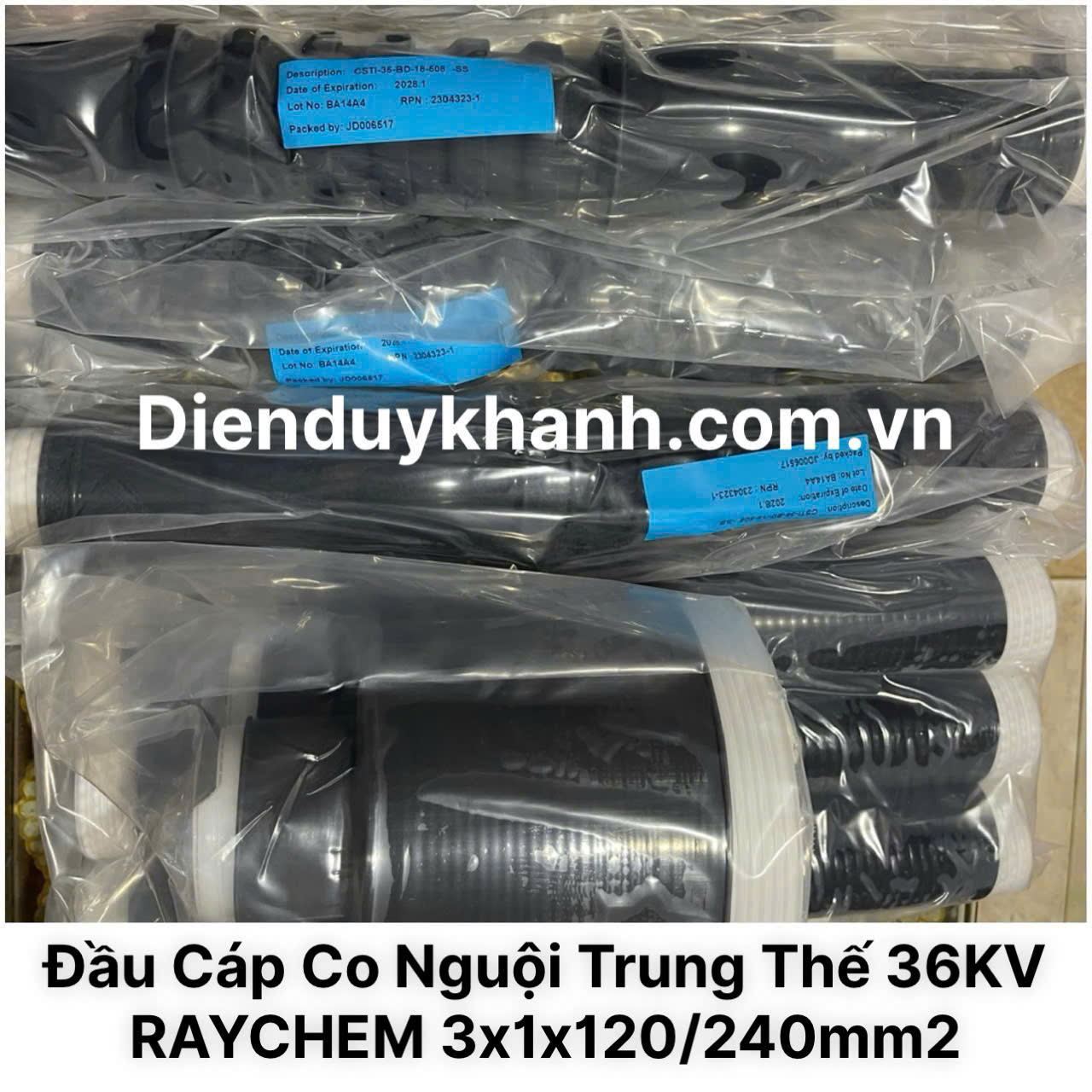 Đầu Cáp Co Nguội Trung Thế 36KV RAYCHEM 3x1x120/240mm2 Chính Hãng